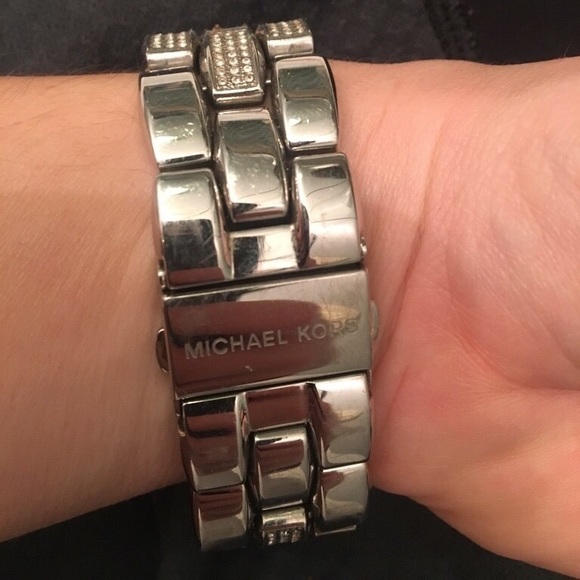 Michael Kors | Accessories | Michael Kors Silver And Diamond Watch ...